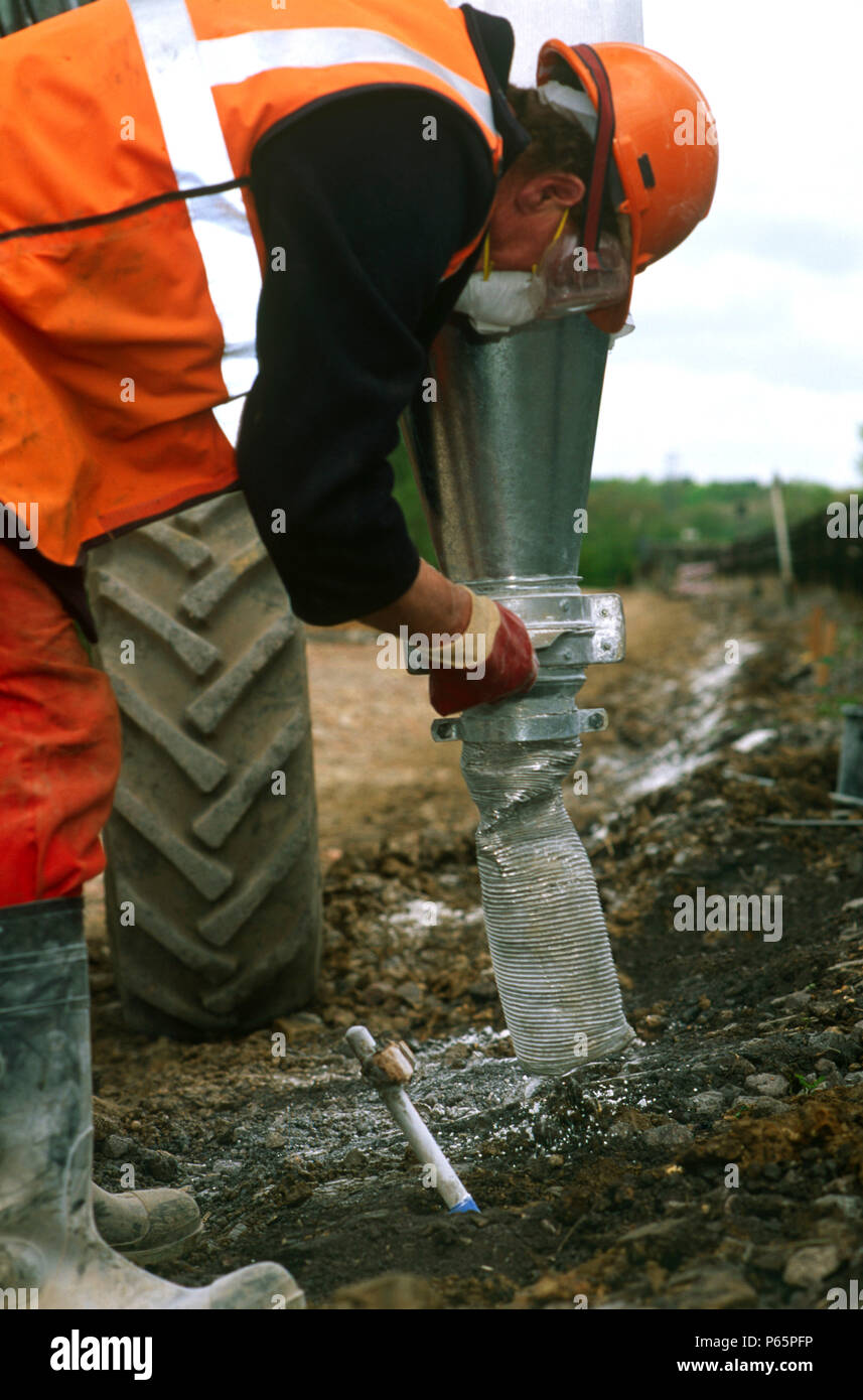 Ground test on a reclaimed land Stock Photo - Alamy