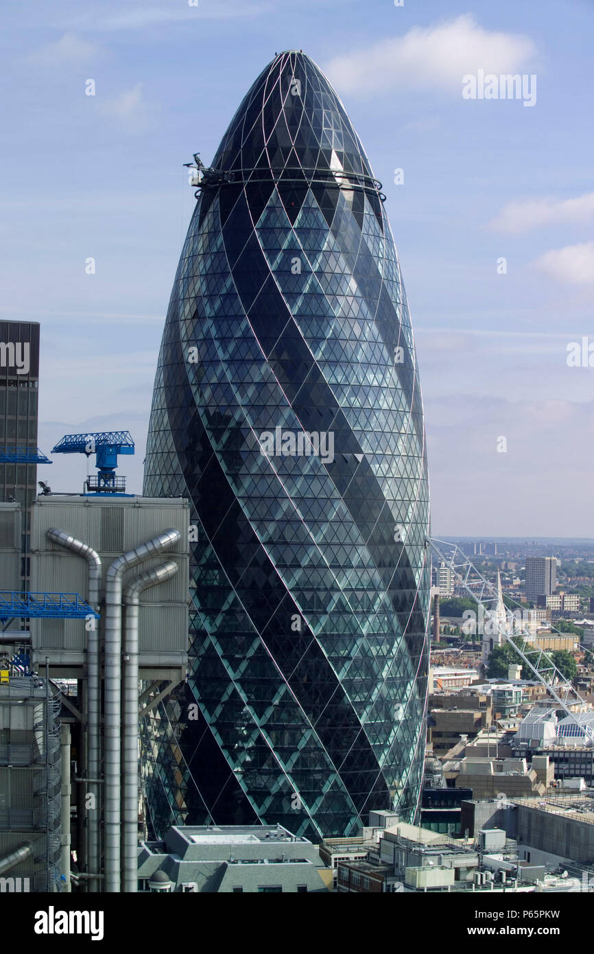 30 St. Mary Axe, The Gherkin Swiss-Re building, London, UK. Norman ... 30 St. Mary Axe, The Gherkin Swiss-Re building, London, UK. Norman ...