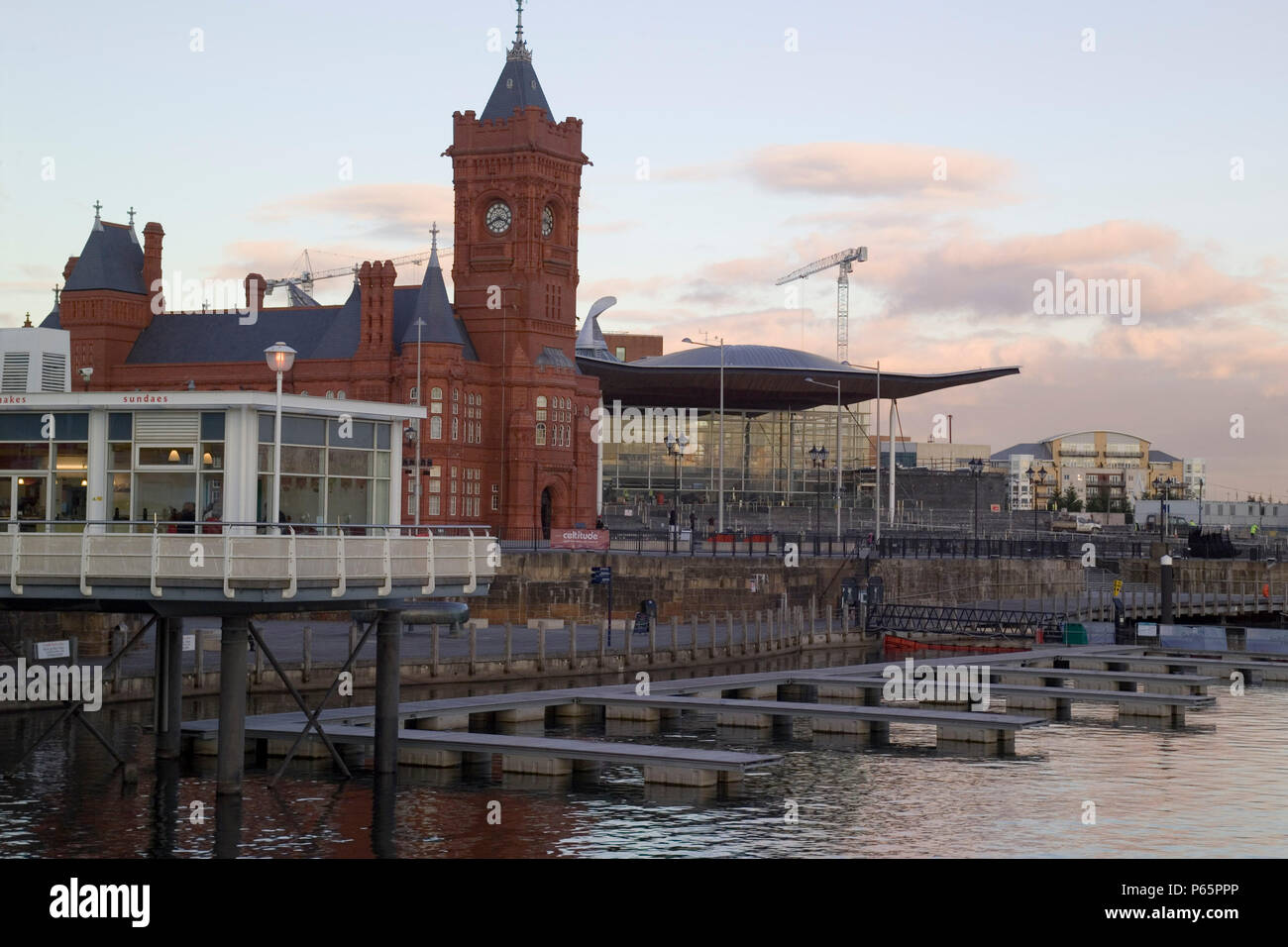 Welsh Assembly Government building, Wales, UK. The Assembly building in ...