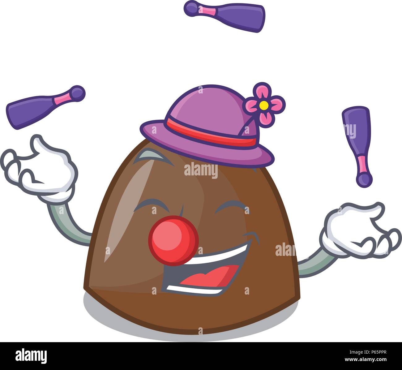Juggling chocolate candies mascot cartoon Stock Vector Image & Art - Alamy