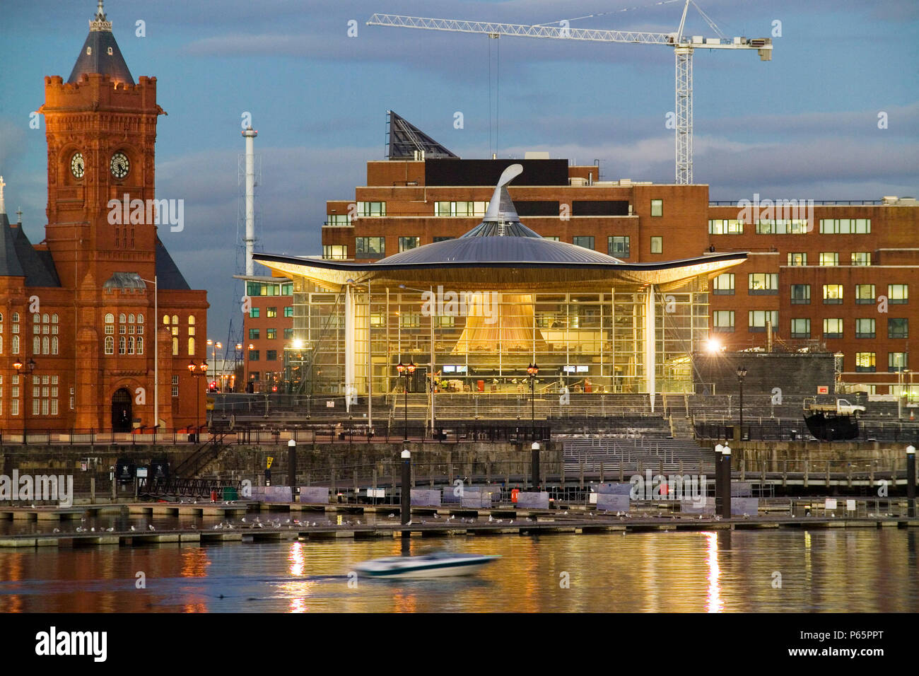 Welsh Assembly Government building, Wales, UK. The Assembly building in ...