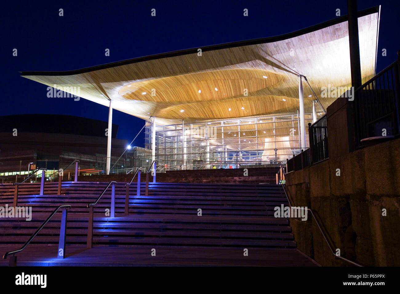 Welsh Assembly Government building, Wales, UK. The Assembly building in ...