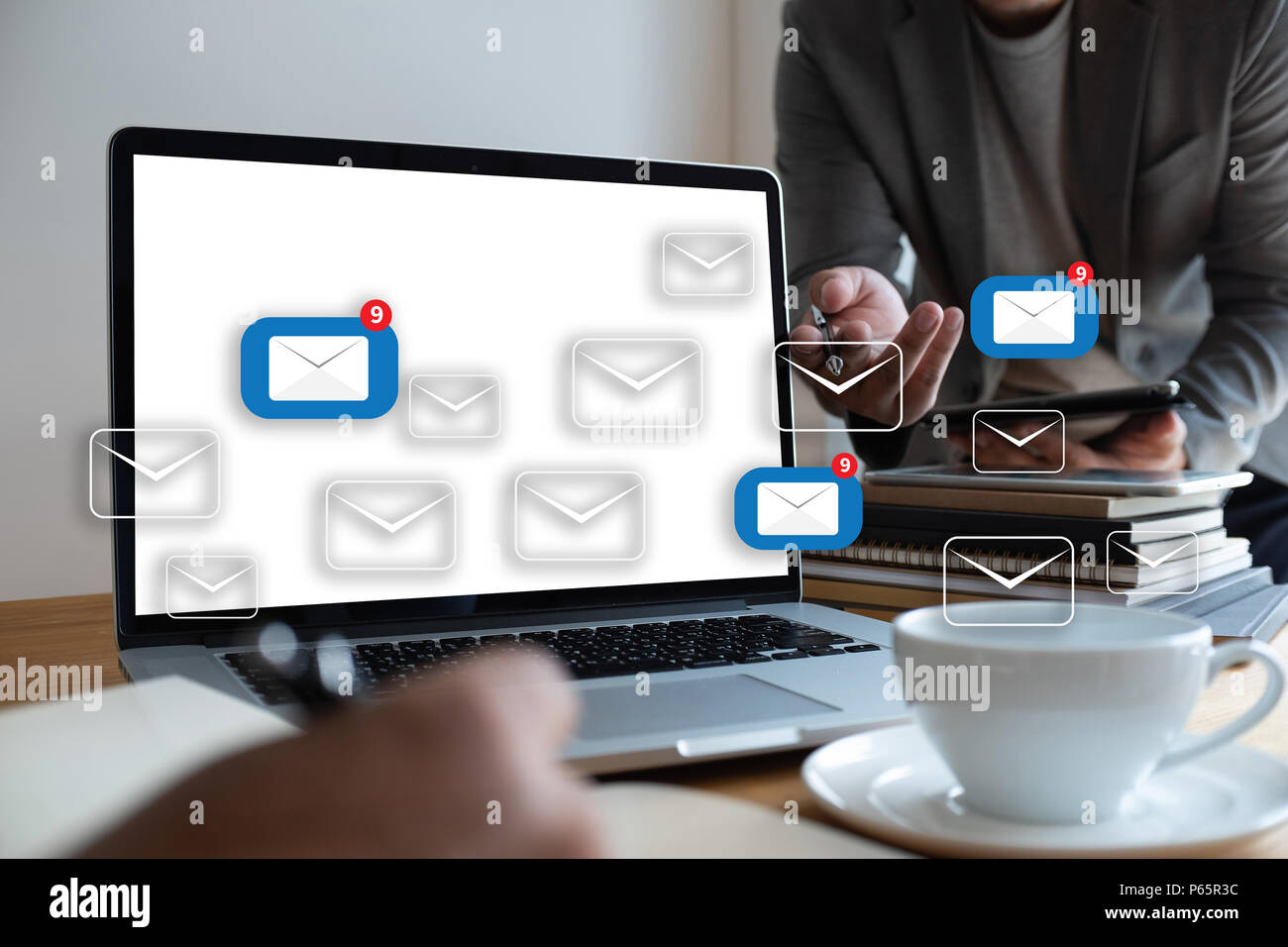 Mail Communication Connection message to mailing contacts phone Global ...