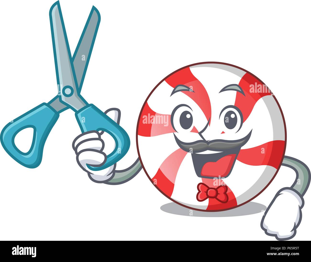 Barber peppermint candy character cartoon Stock Vector Image & Art - Alamy