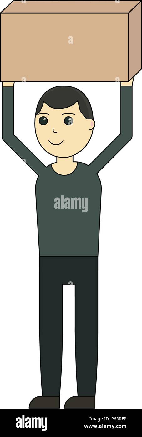 Delivery man. Cartoon character and delivery service isolated on white ...