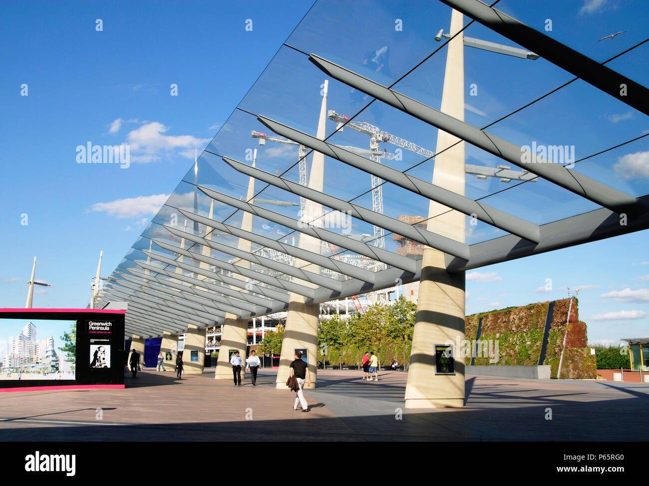 UK Views of the Millennium Dome new Olympic access from North Greenwich ...