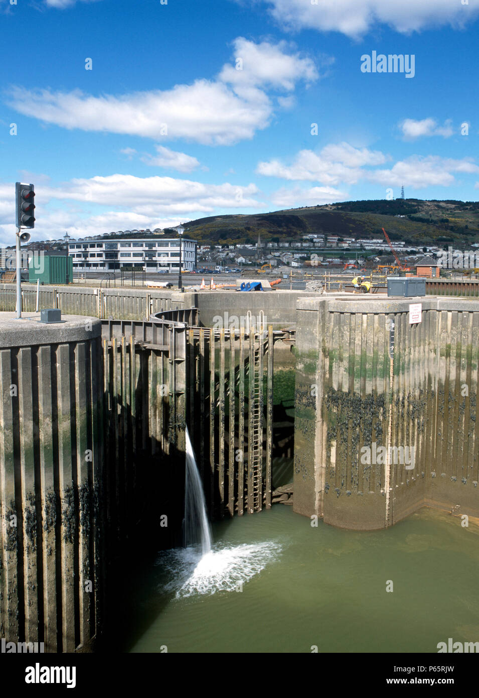 Harbour lock gates Stock Photo - Alamy