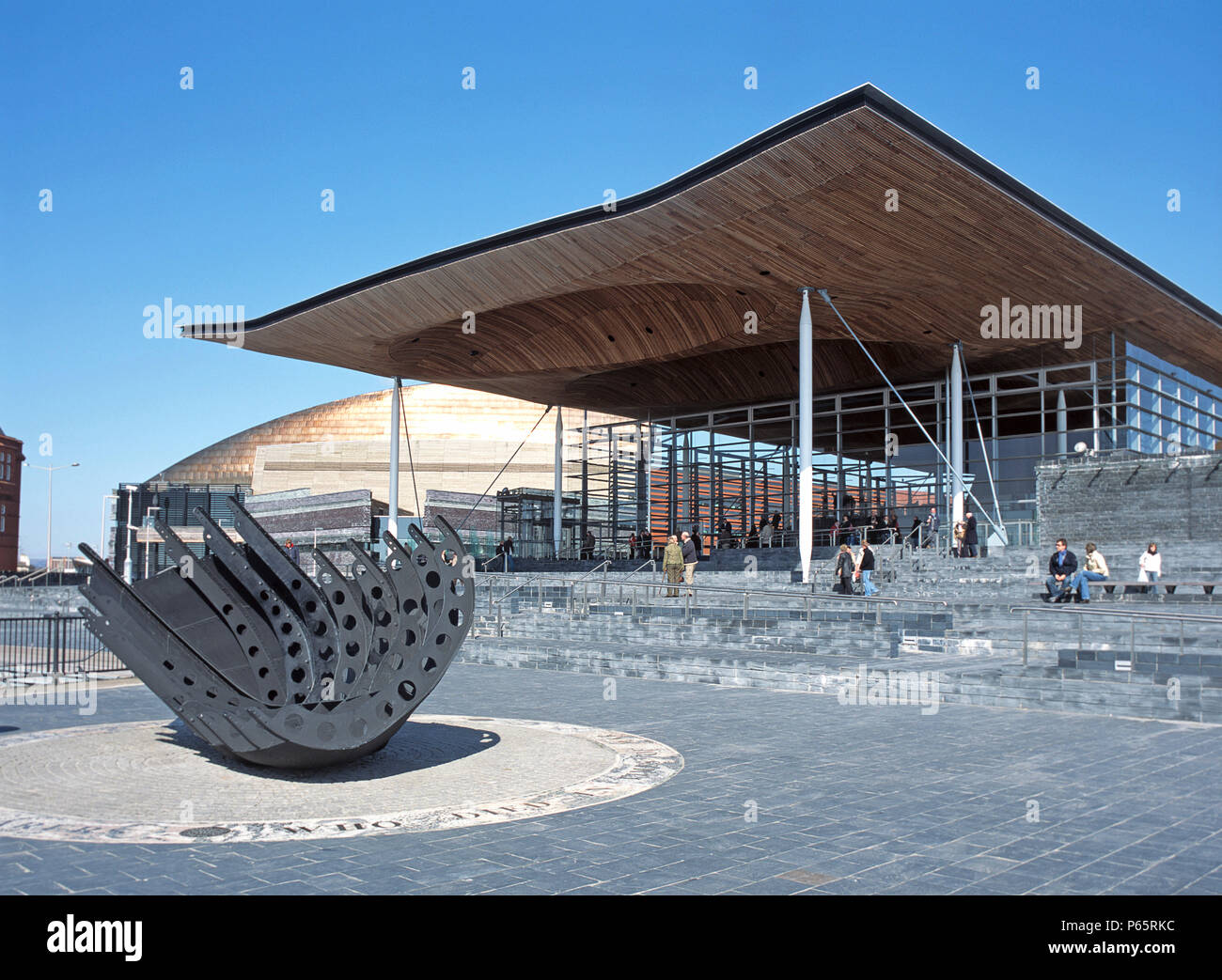 Welsh Assembly Government building, Wales, UK. The Assembly building in ...
