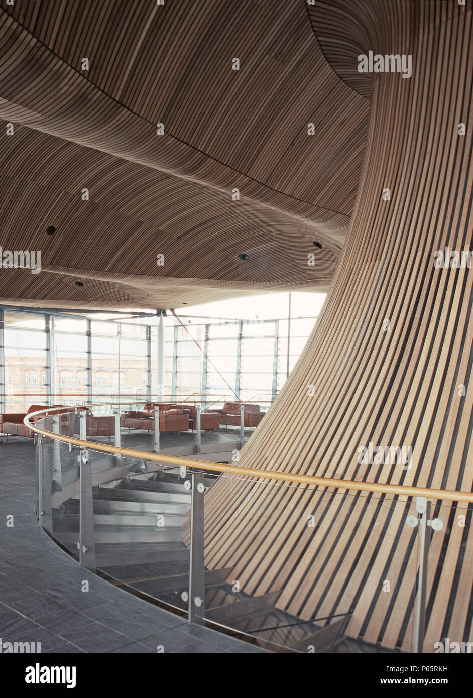 Welsh Assembly Government building, Wales, UK. The Assembly building in ...