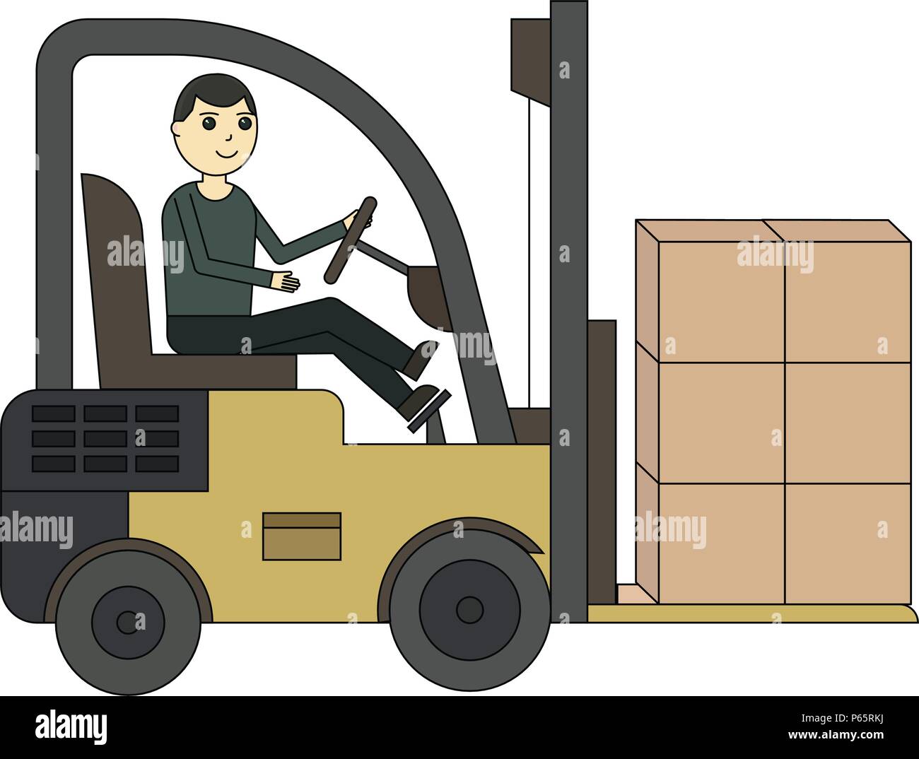 Forklift load boxes truck hi-res stock photography and images - Alamy