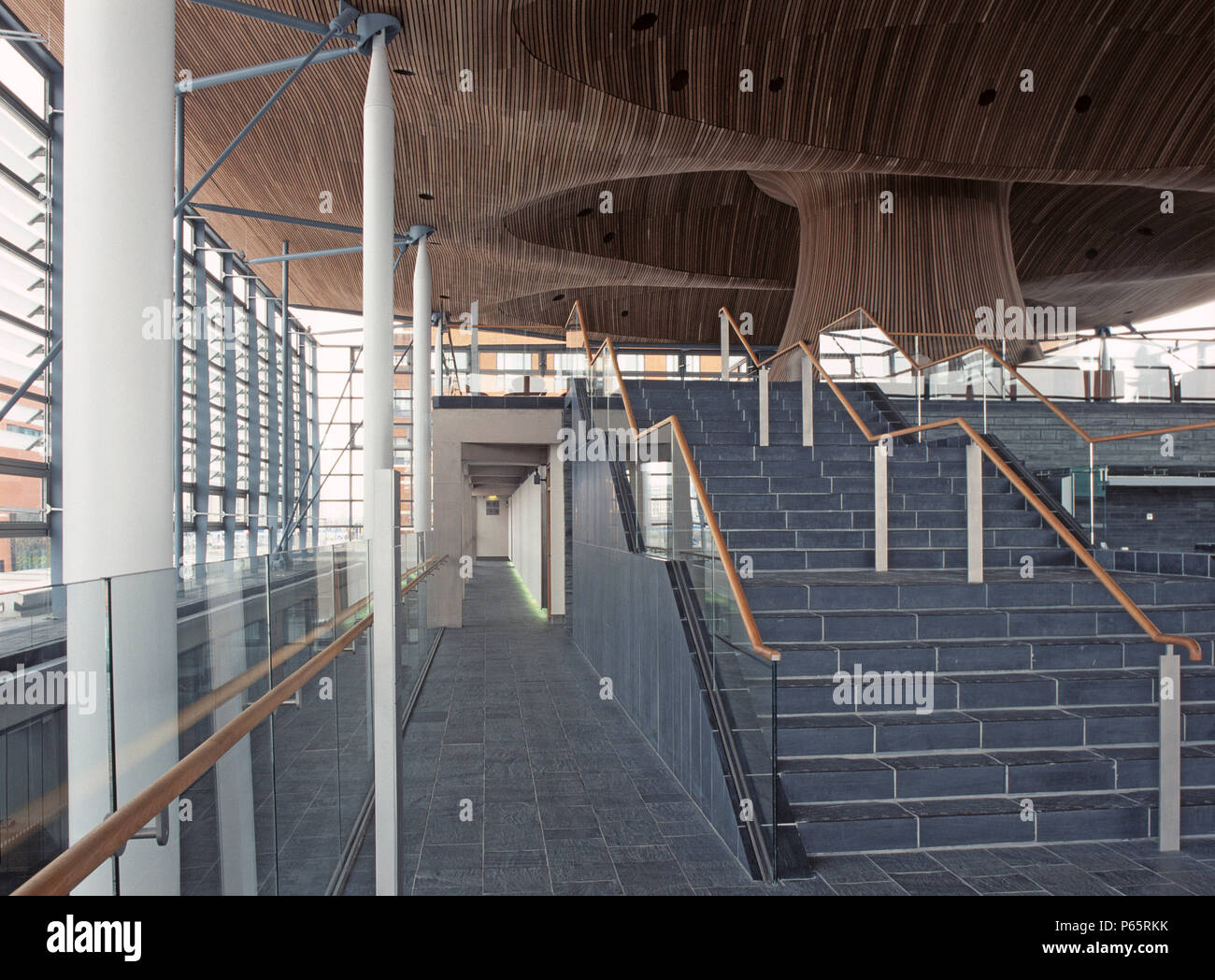 Welsh Assembly Government building, Wales, UK. The Assembly building in ...