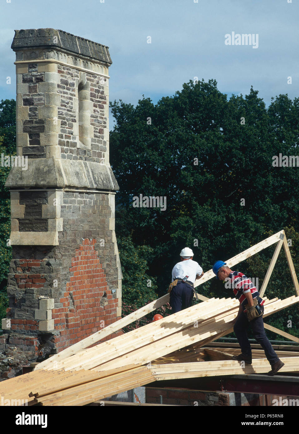 Renovation of a Grade II listed building, Wales Stock Photo - Alamy