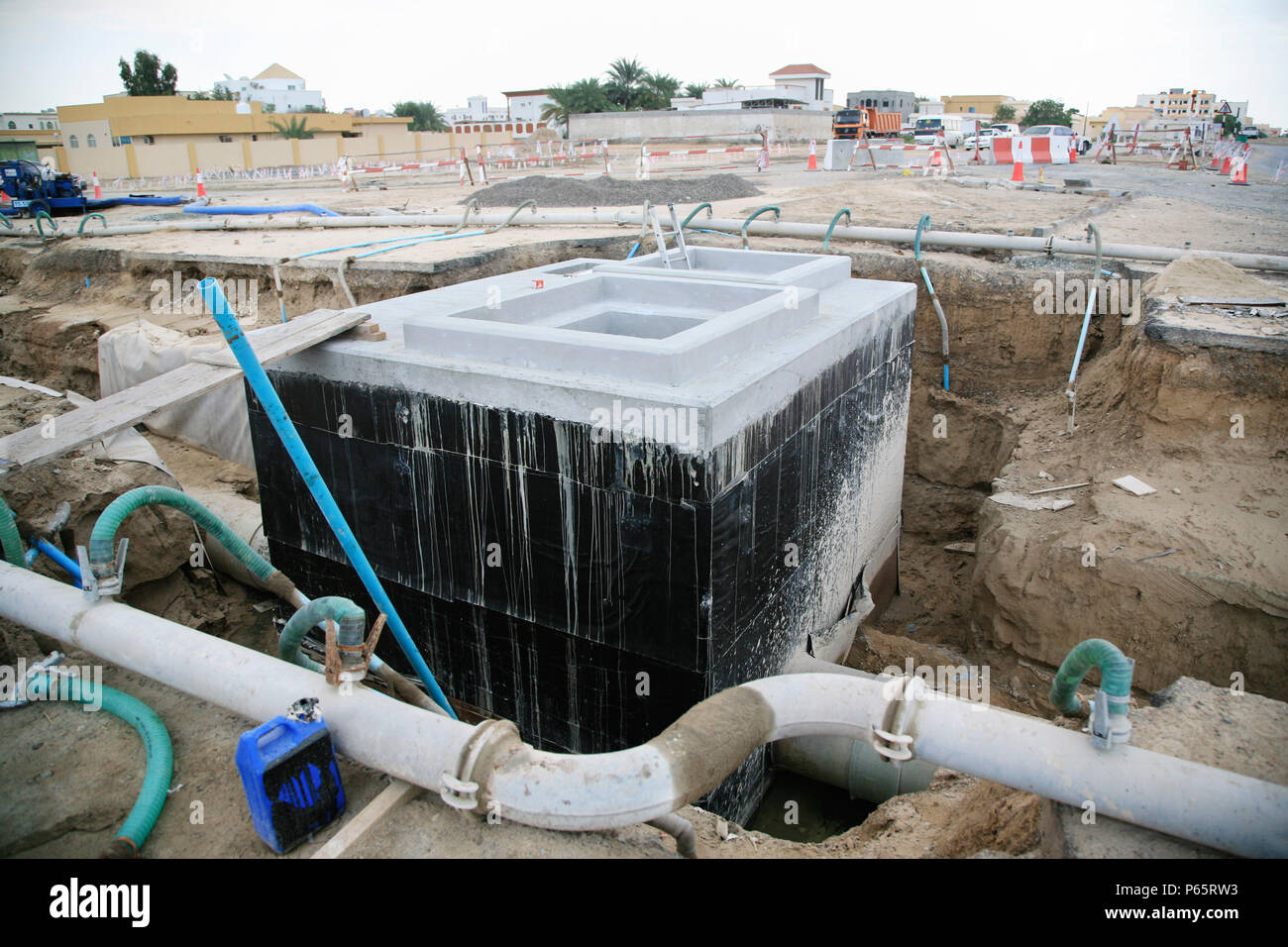 Sewerage infrastructure, Dubai, UAE Stock Photo - Alamy