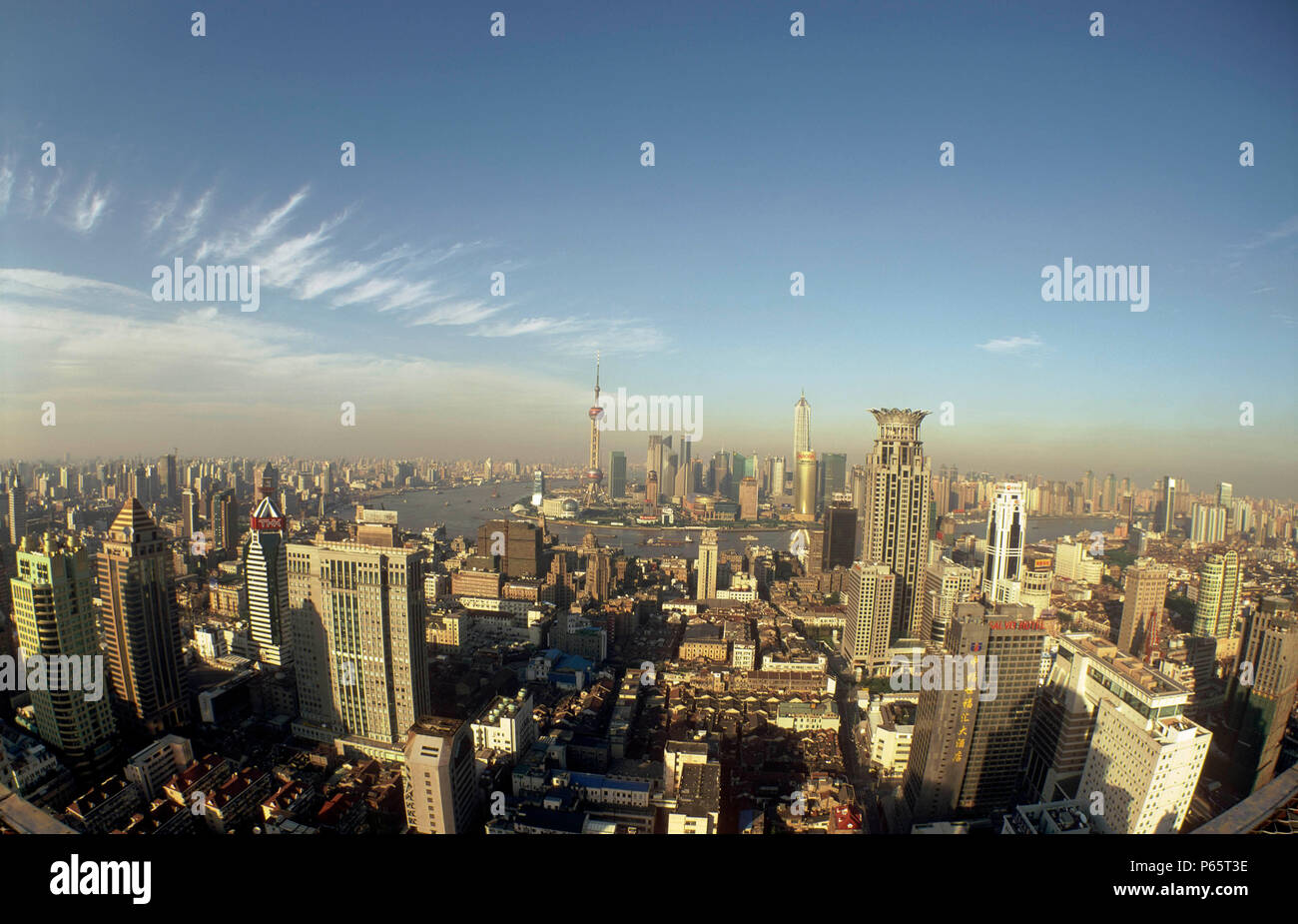 Shanghai panoramic view from city center, Shanghai, China Stock Photo ...