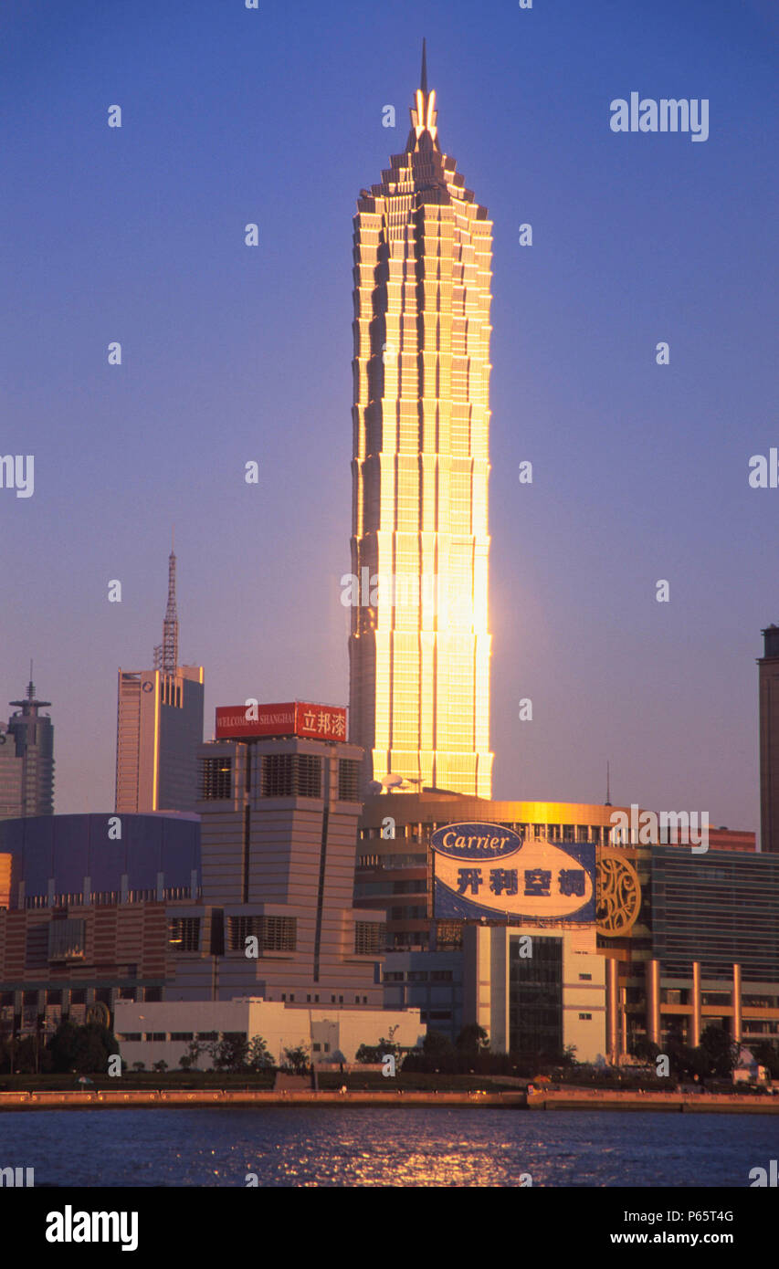 The 88-story Jing Mao Tower in Shanghai, China, 2003 Stock Photo - Alamy