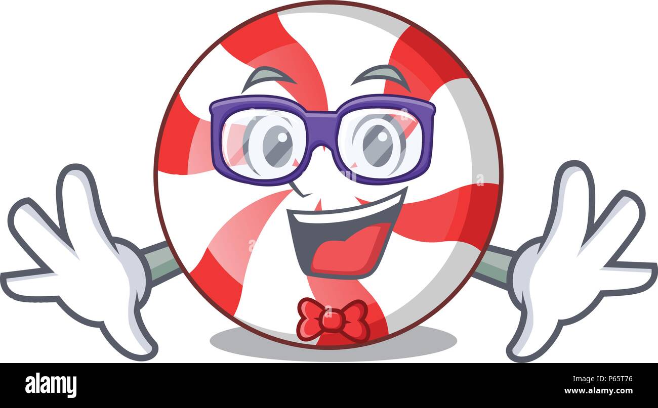 Geek peppermint candy character cartoon Stock Vector Image & Art - Alamy