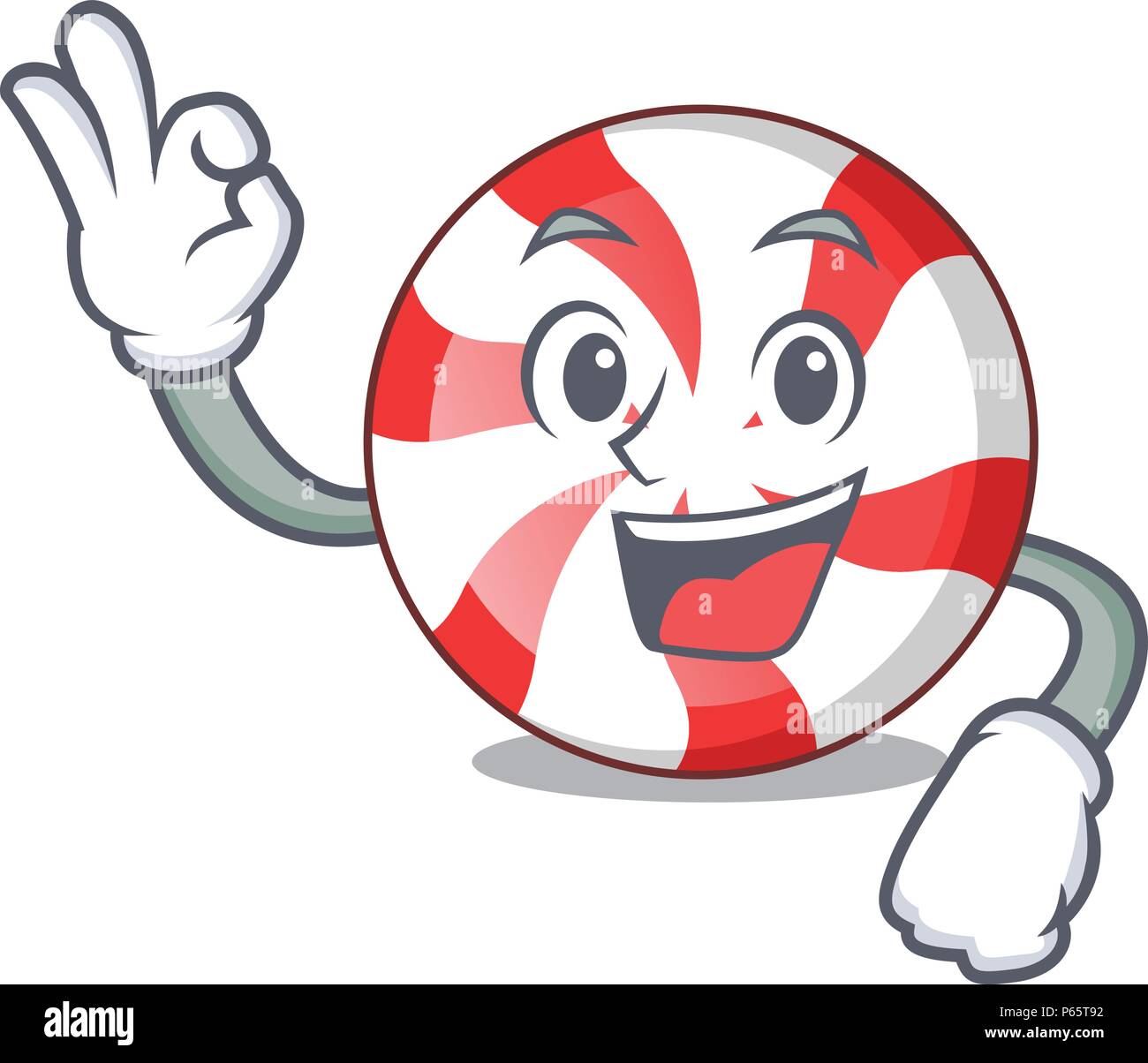 Okay peppermint candy character cartoon Stock Vector Image & Art - Alamy