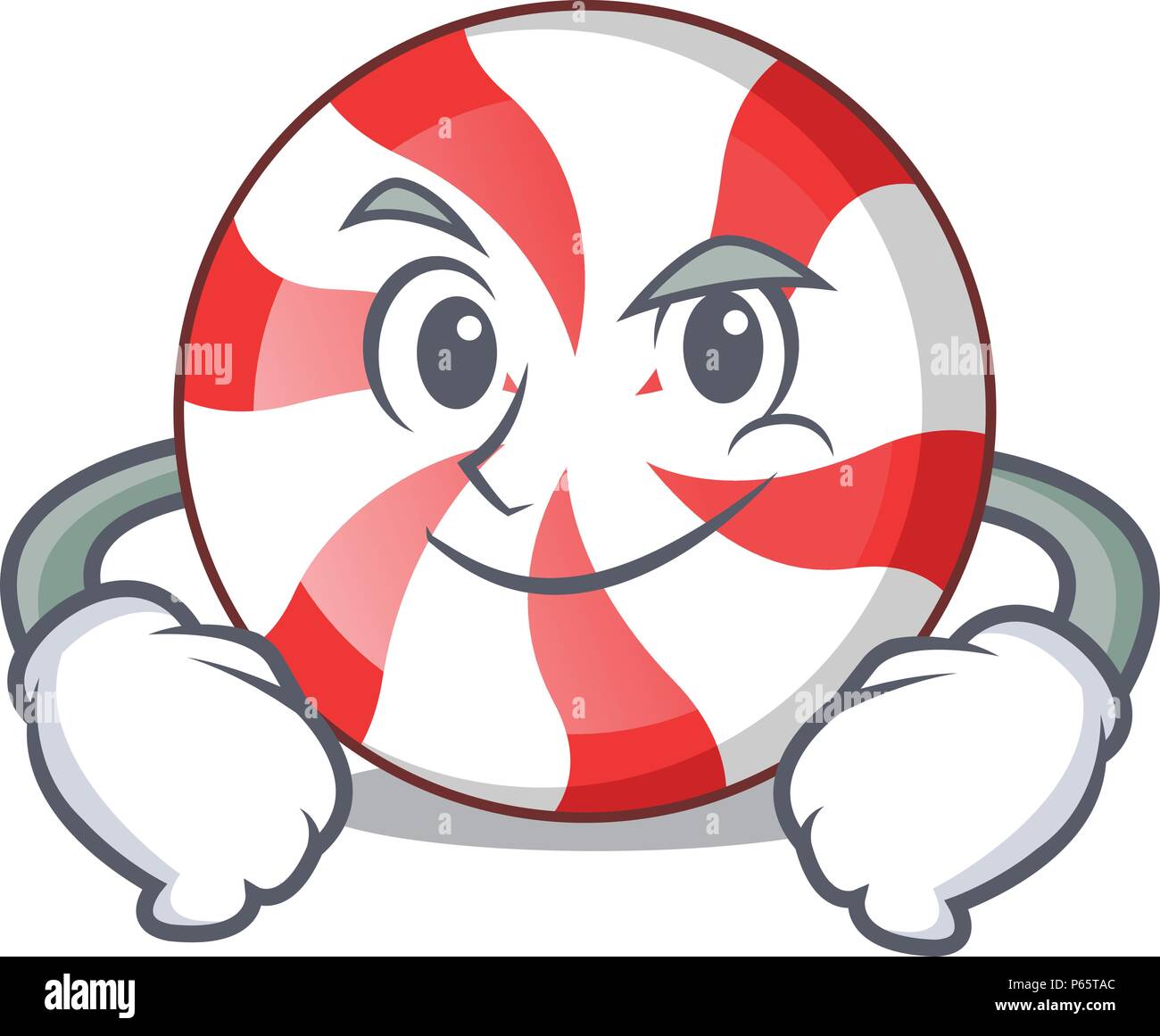 Smirking peppermint candy character cartoon Stock Vector Image & Art ...