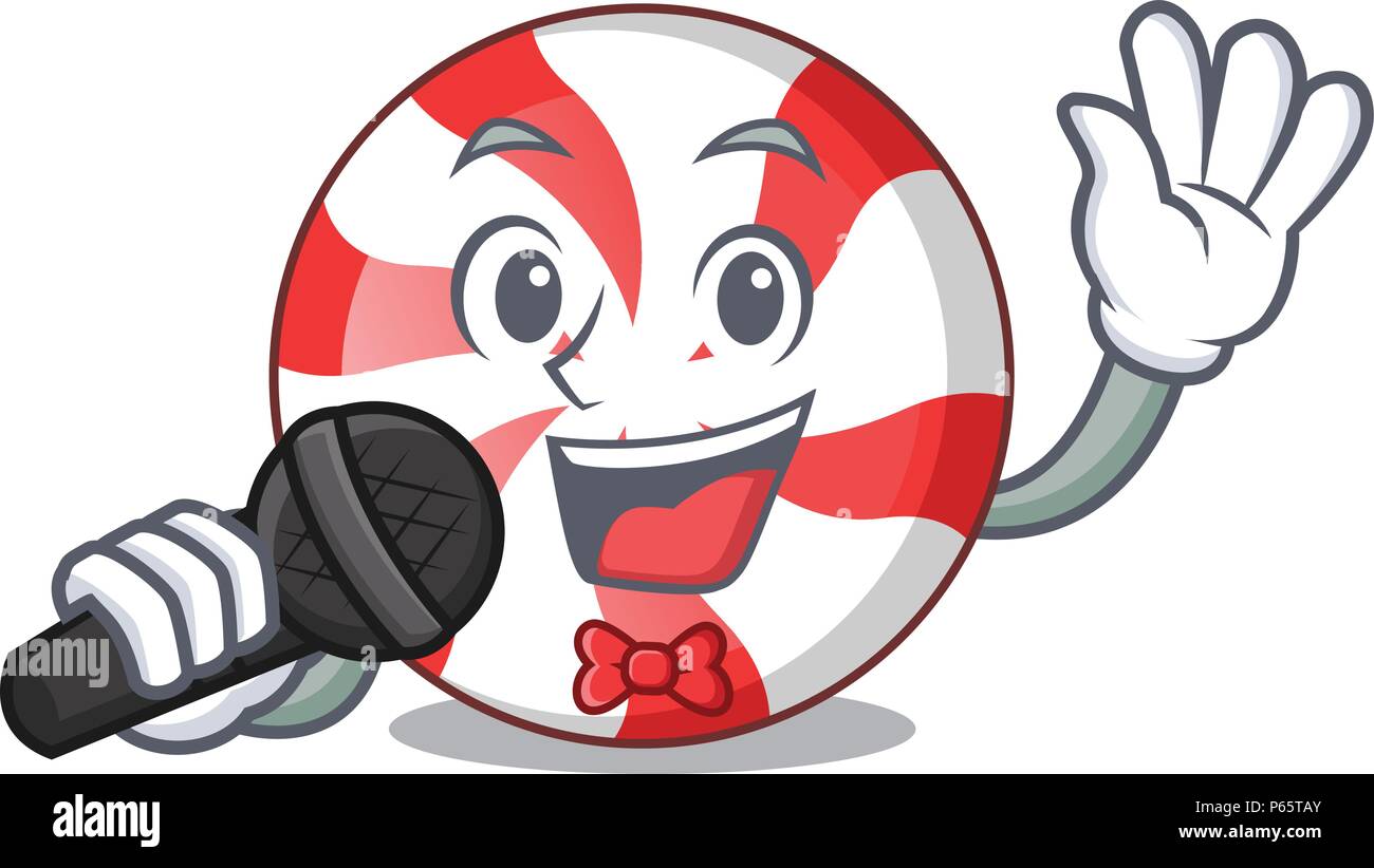 Singing peppermint candy mascot cartoon Stock Vector Image & Art - Alamy