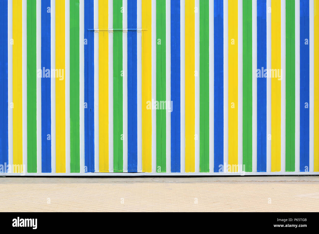Fashion urban and street background. Striped wall and sidewalk with no ...