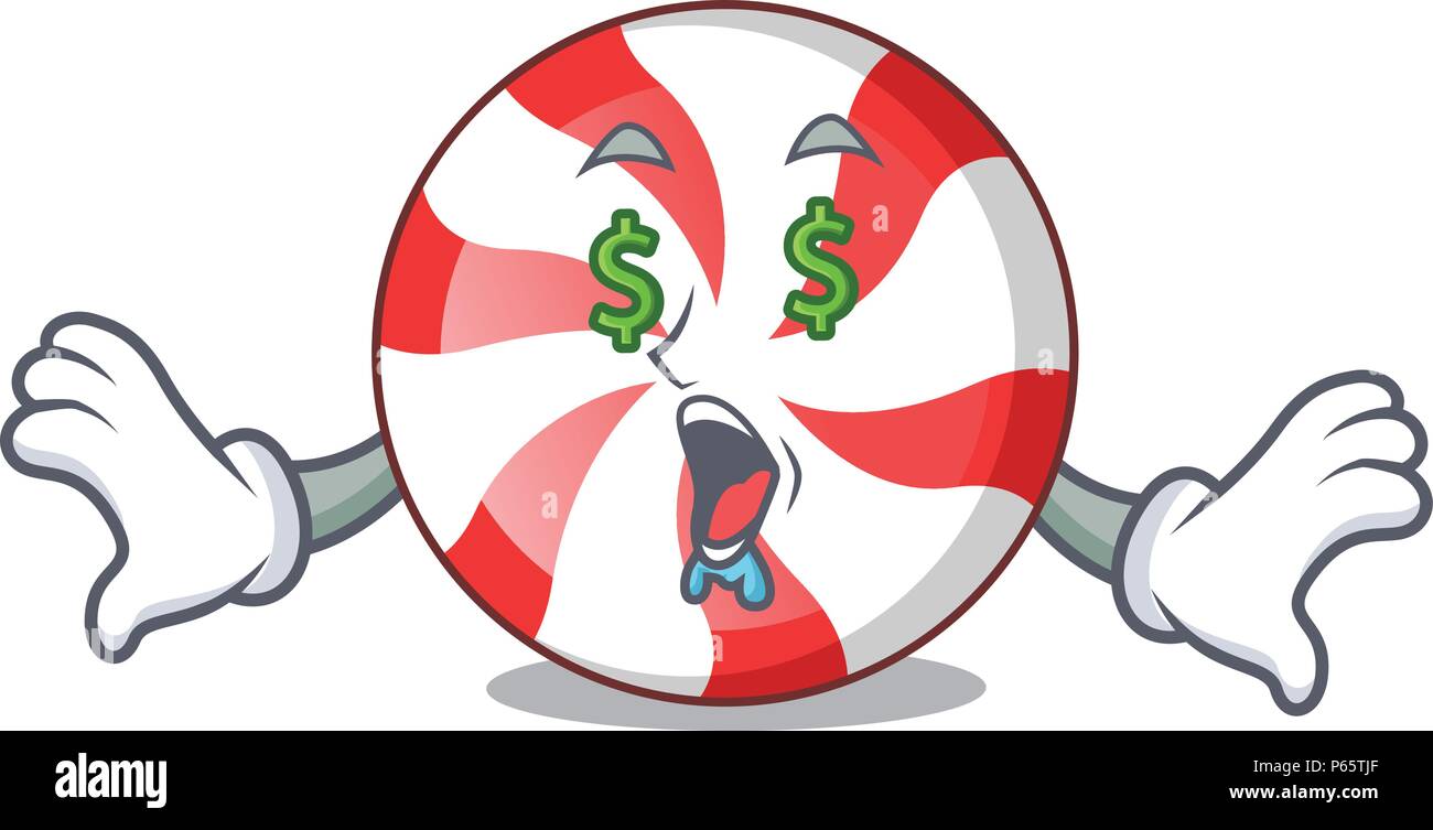 Money eye peppermint candy mascot cartoon Stock Vector Image & Art - Alamy