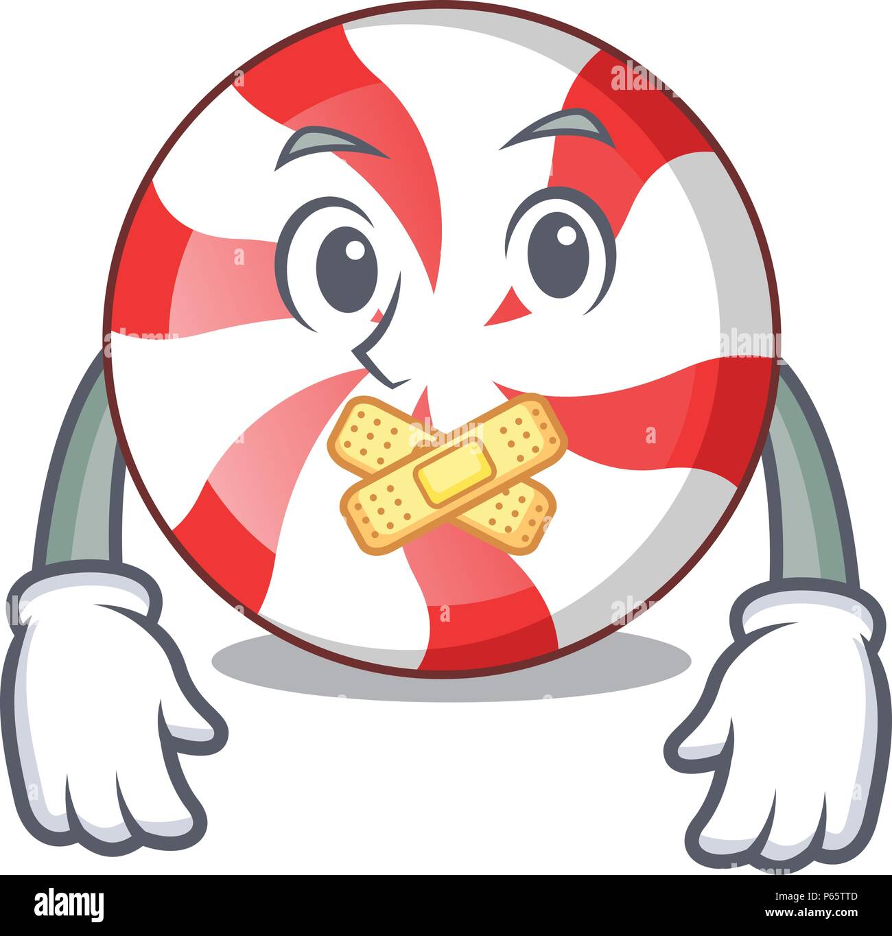 Silent peppermint candy mascot cartoon Stock Vector Image & Art - Alamy