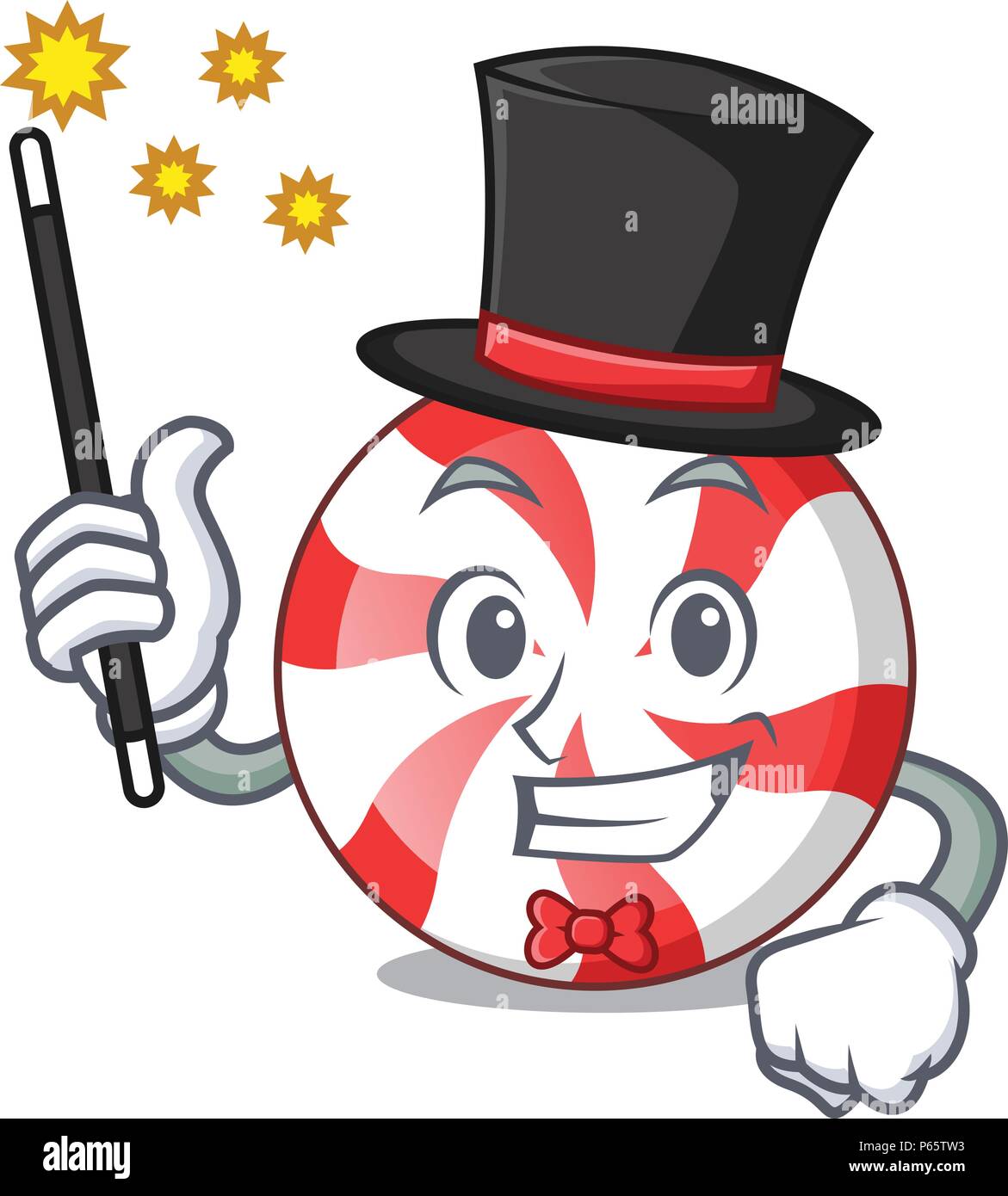 Magician peppermint candy mascot cartoon Stock Vector Image & Art - Alamy