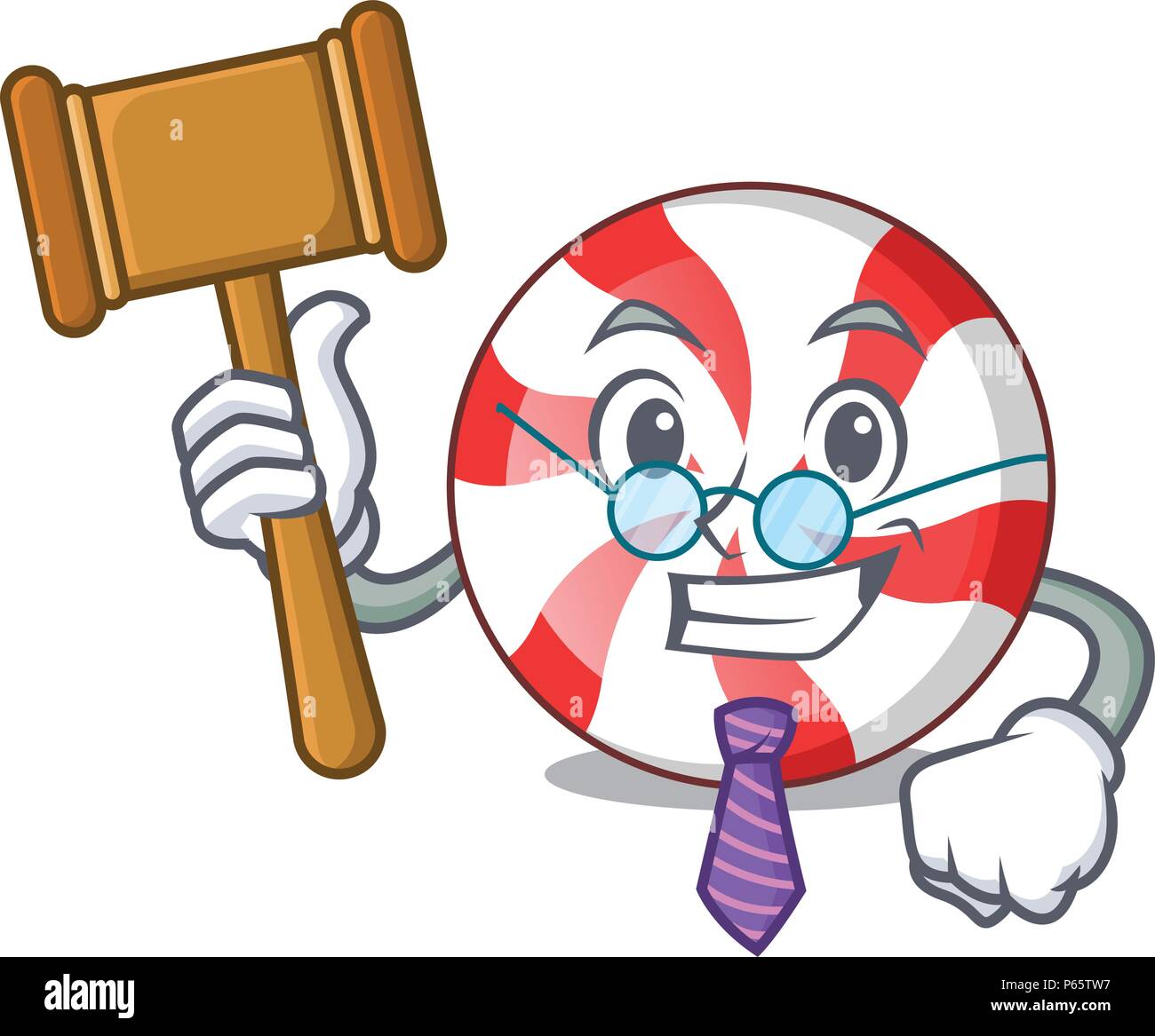Judge peppermint candy mascot cartoon Stock Vector Image & Art - Alamy