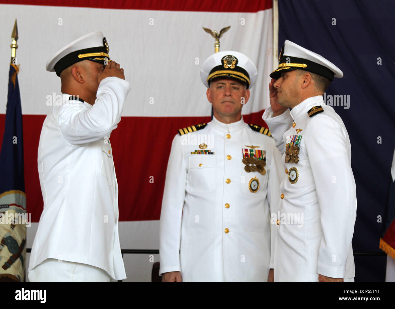 160507-N-ZZ999-001 HOUSTON - (May 7, 2016) From right, Navy Cmdr. Ben ...