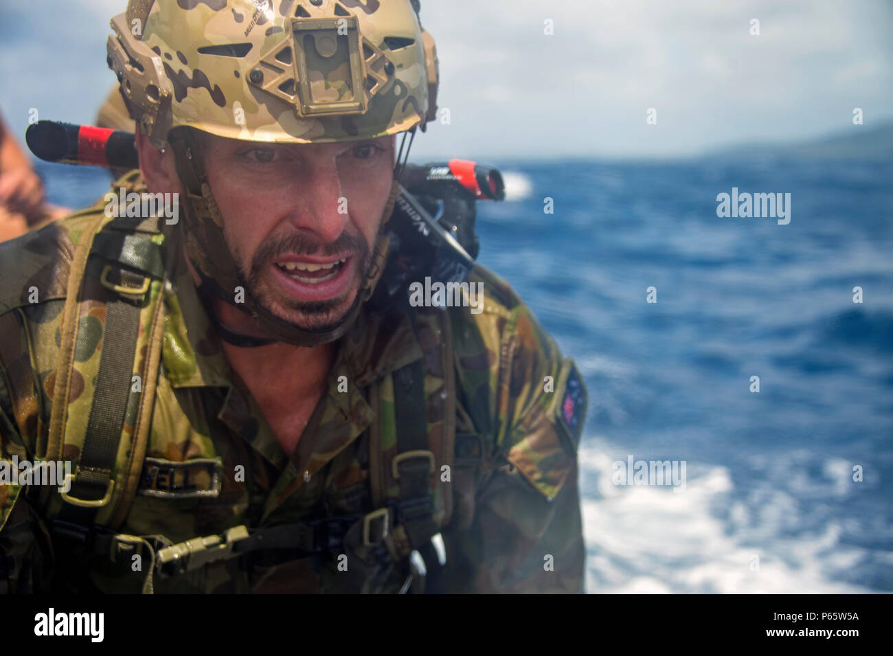 An Explosive Ordnance Disposal (EOD) technician, assigned to the Royal ...