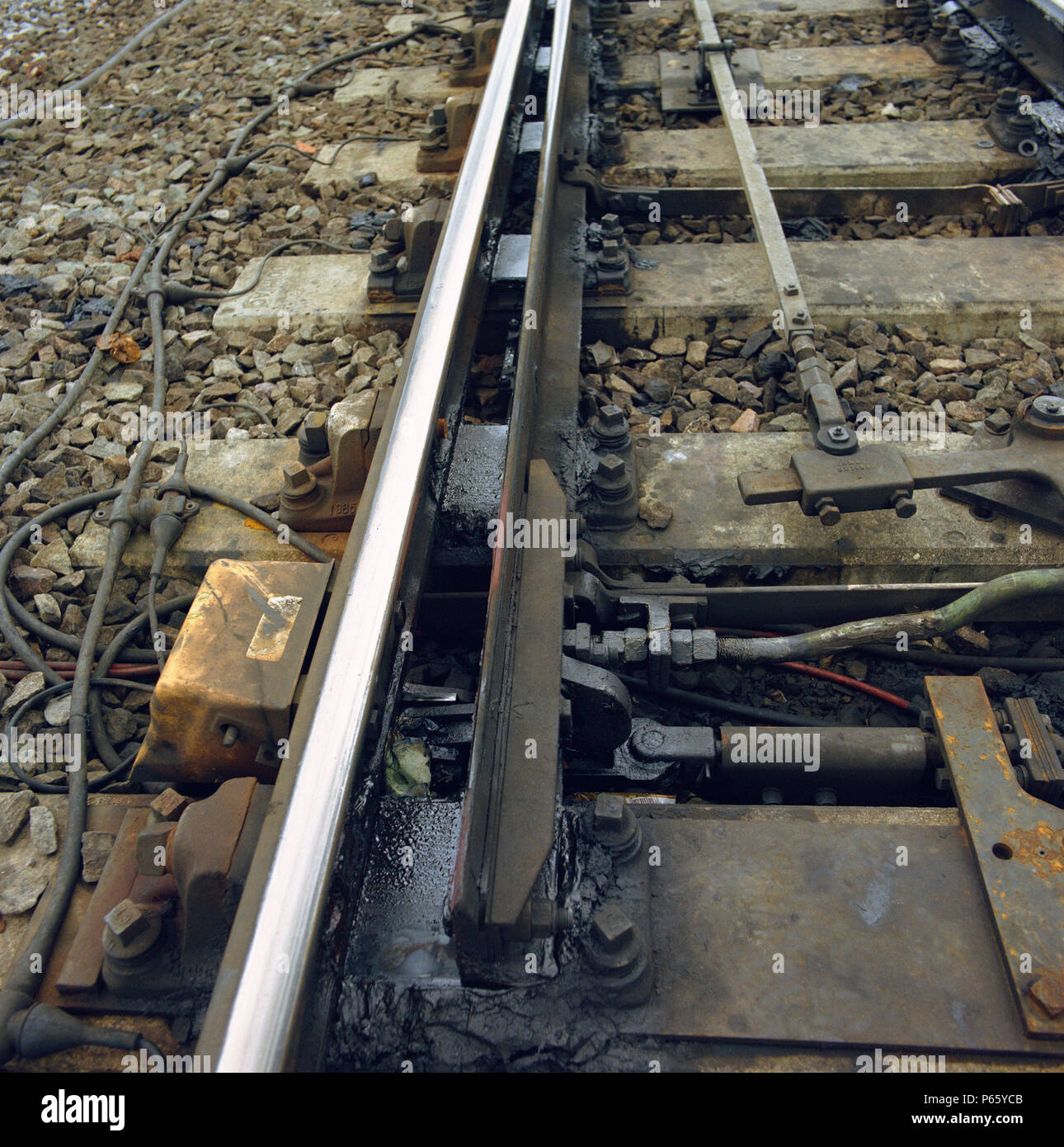 Rail points mechanism hi-res stock photography and images - Alamy