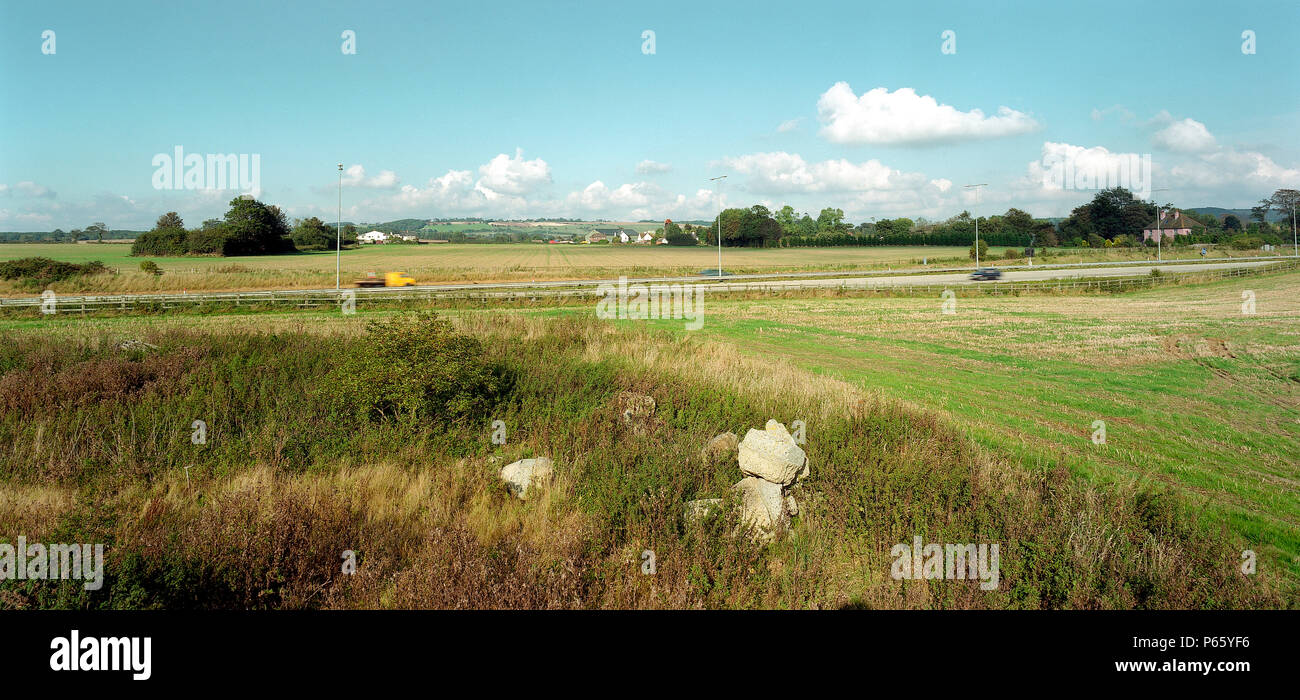 Route of the Channel Tunnel Rail Link. Shepway, Kent, United Kingdom ...