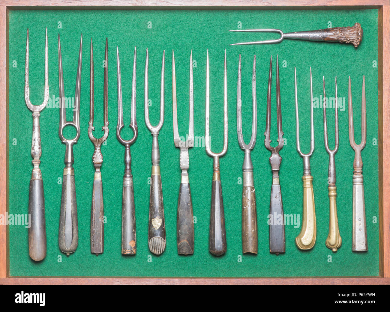 Private collection of large antique serving and carving forks Stock ...