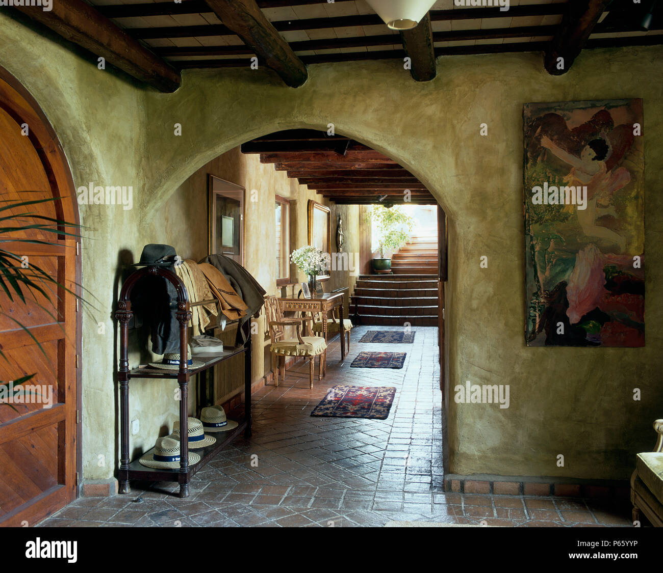 View of a hallway in a traditional house Stock Photo - Alamy