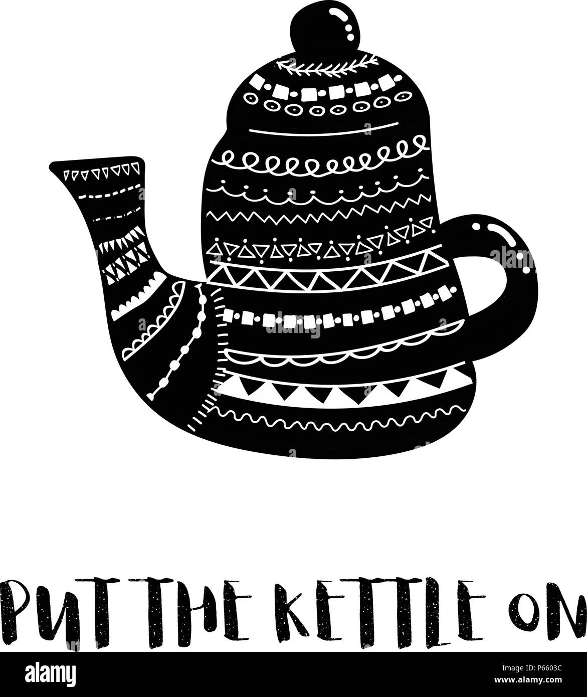 Vector kettle BW Stock Vector Image & Art - Alamy