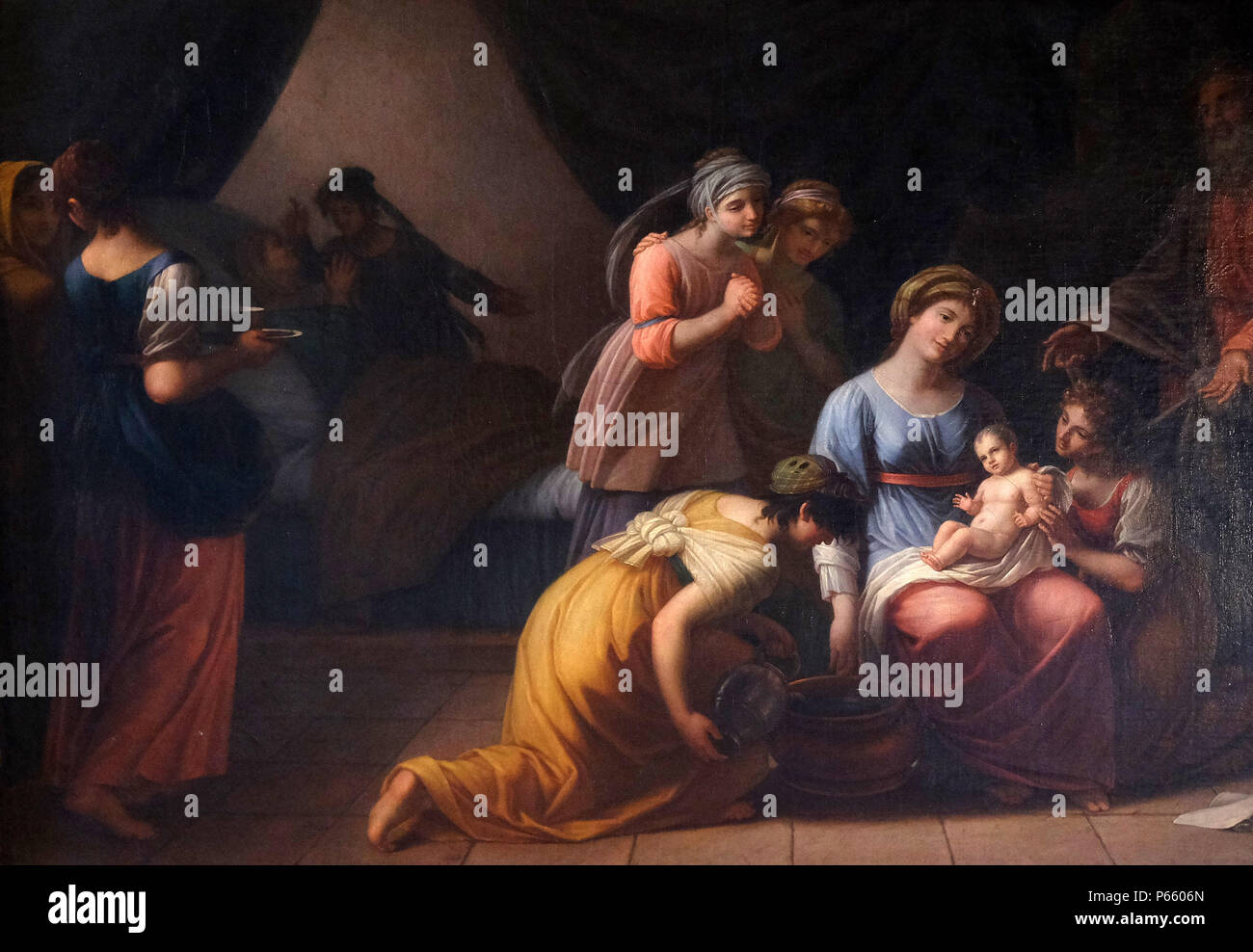 Birth of Mary' by A. Cecchi, fresco in Basilica of Saint Frediano ...