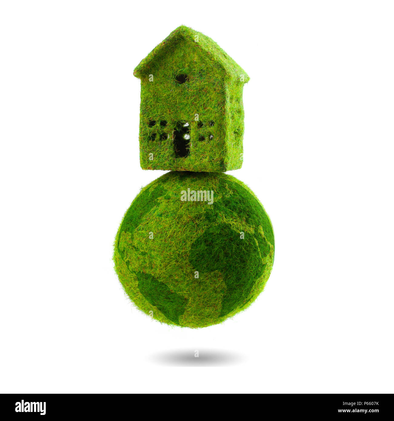 Planet earth house building Cut Out Stock Images & Pictures - Alamy