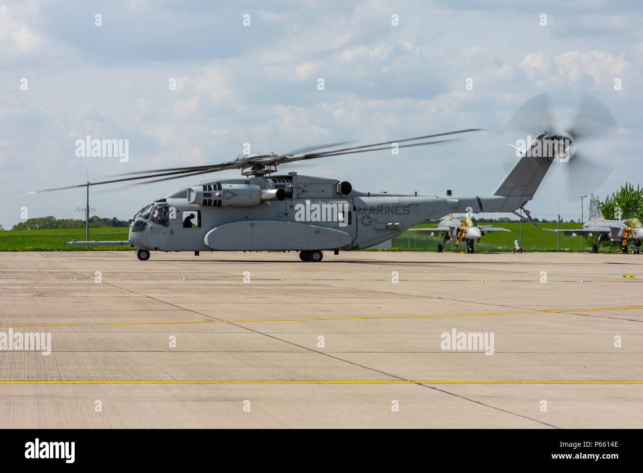 BERLIN, GERMANY - APRIL 27, 2018: Heavy-lift cargo helicopter Sikorsky ...
