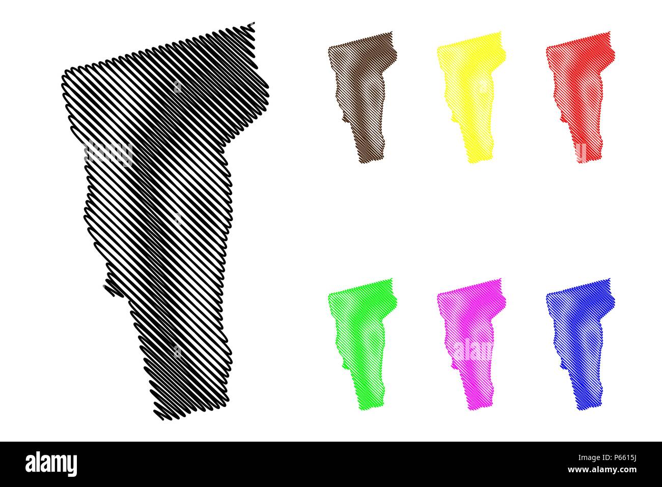 Vermont map vector illustration, scribble sketch Vermont map Stock Vector Image & Art - Alamy