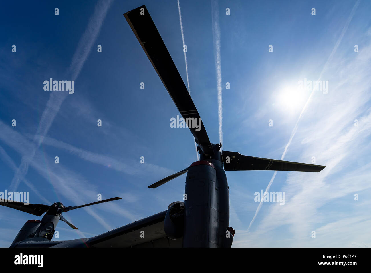 Turboshaft engine Rolls-Royce T406 of the V/STOL military transport ...