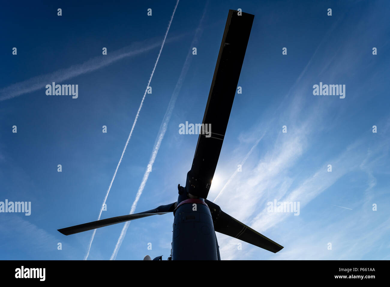 Turboshaft engine Rolls-Royce T406 of the V/STOL military transport ...