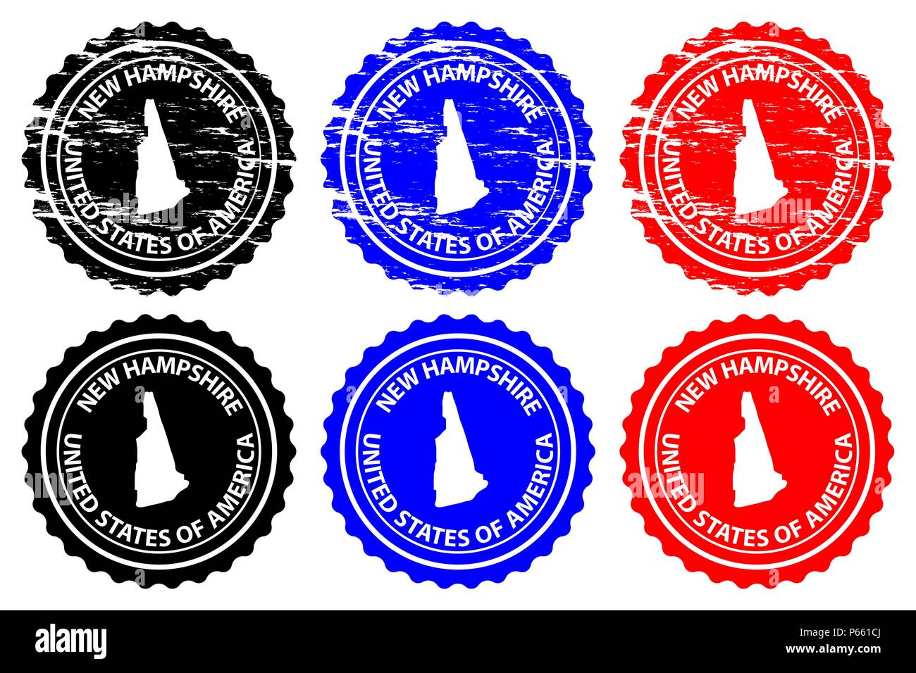 New Hampshire - rubber stamp - vector, New Hampshire (United States of ...