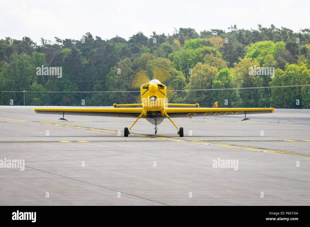 Aerobatic aircraft and glider tug Akaflieg Munchen Mu30 Schlacro on the ...