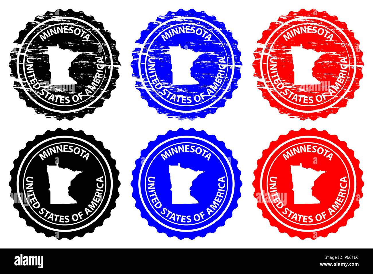 Minnesota - rubber stamp - vector, Minnesota (United States of America ...