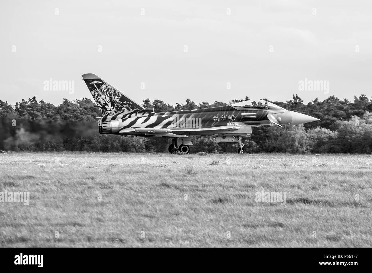 Eurofighter typhoon supersonic aircraft Black and White Stock Photos ...