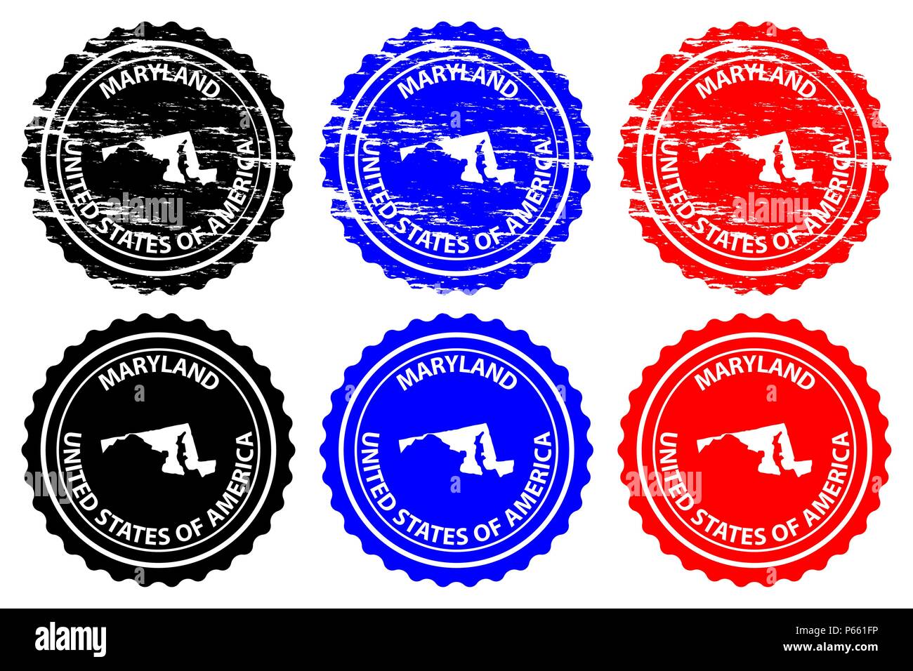 Maryland - rubber stamp - vector, Maryland (United States of America ...
