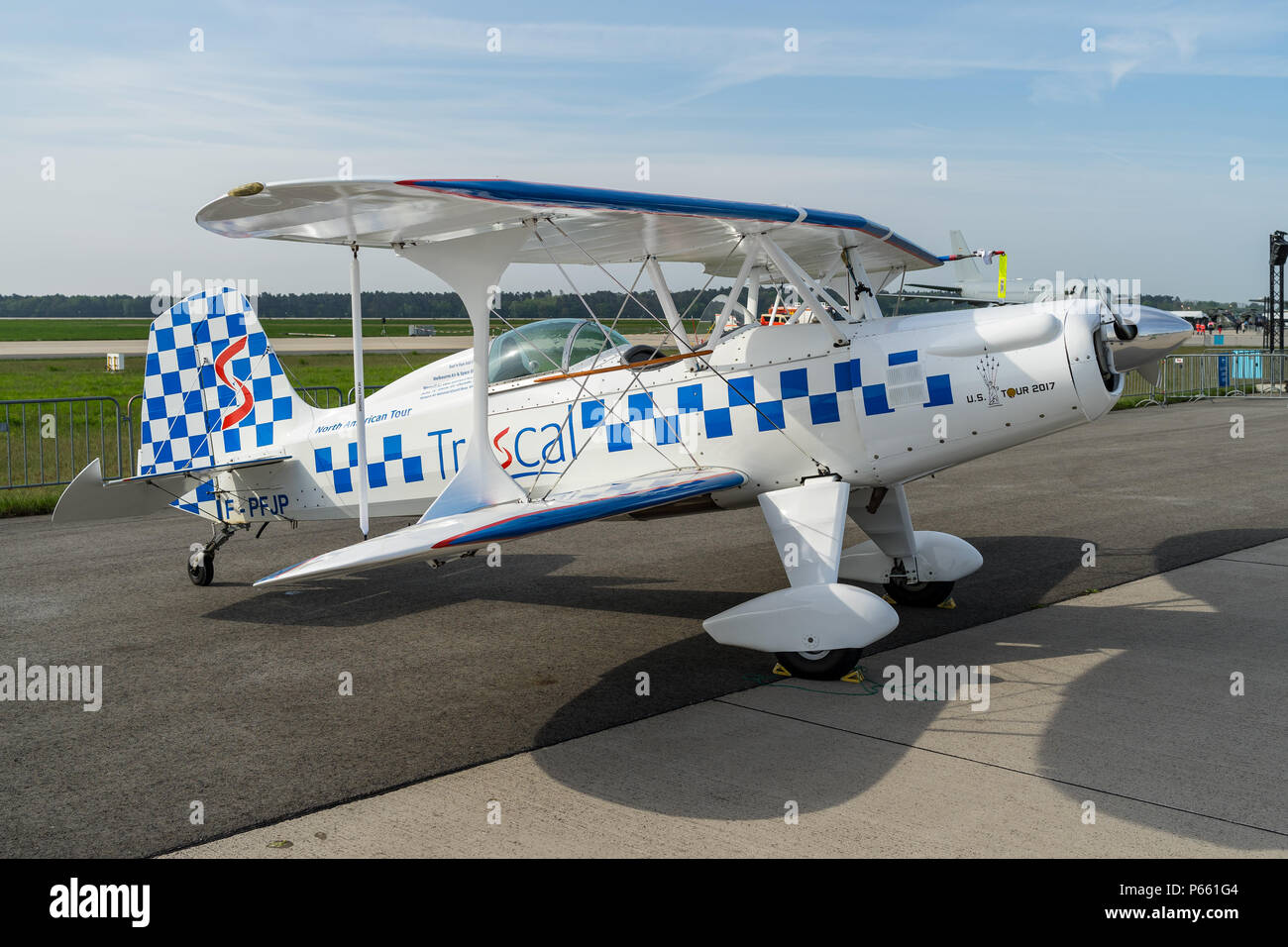 BERLIN - APRIL 27, 2018: Sport biplane Stolp Starduster Too SA300 on ...