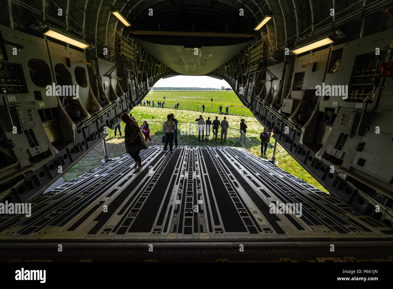 The cargo compartment of the strategic and tactical airlifter Boeing C ...