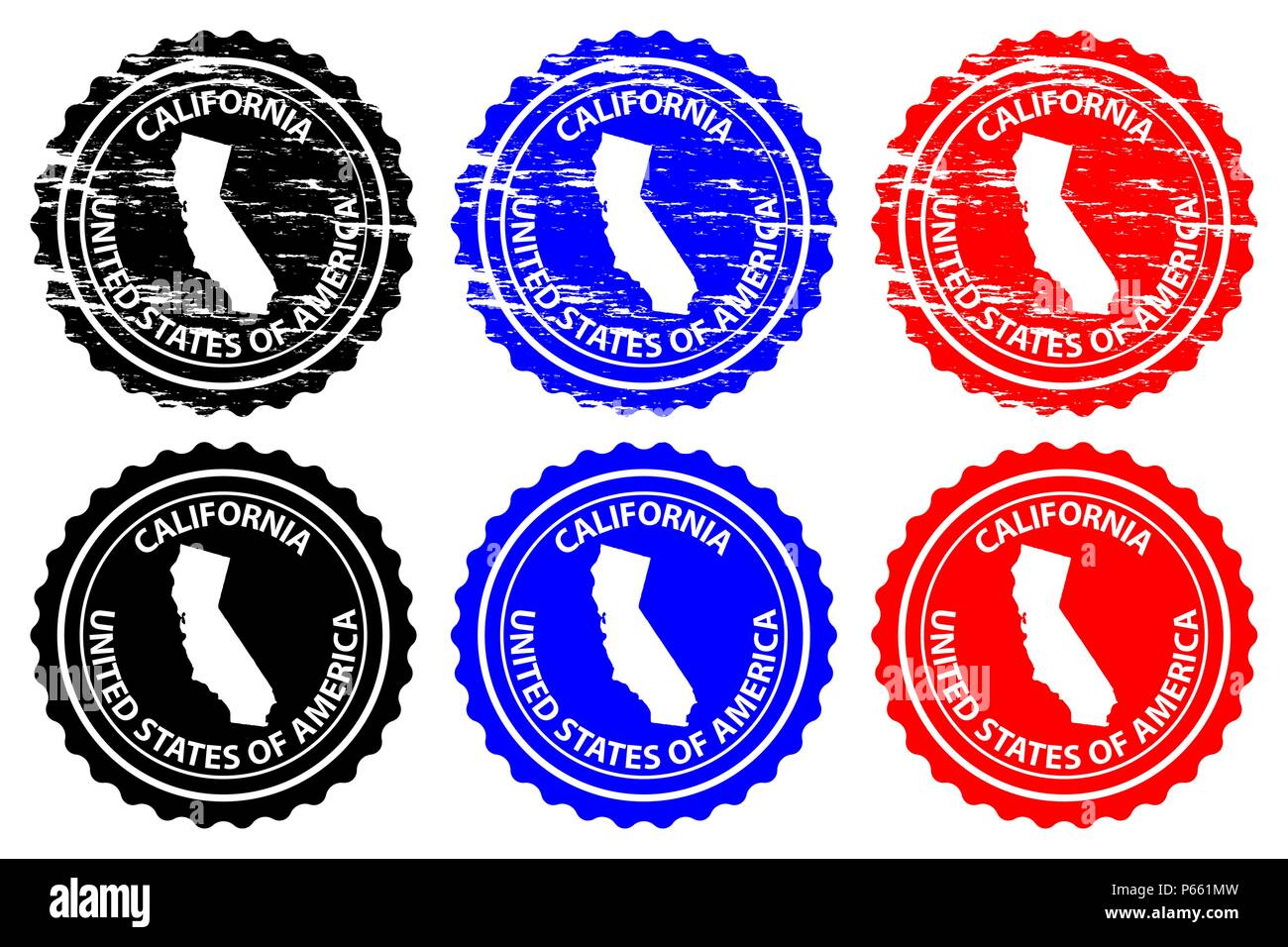 California - rubber stamp - vector, California (United States of ...