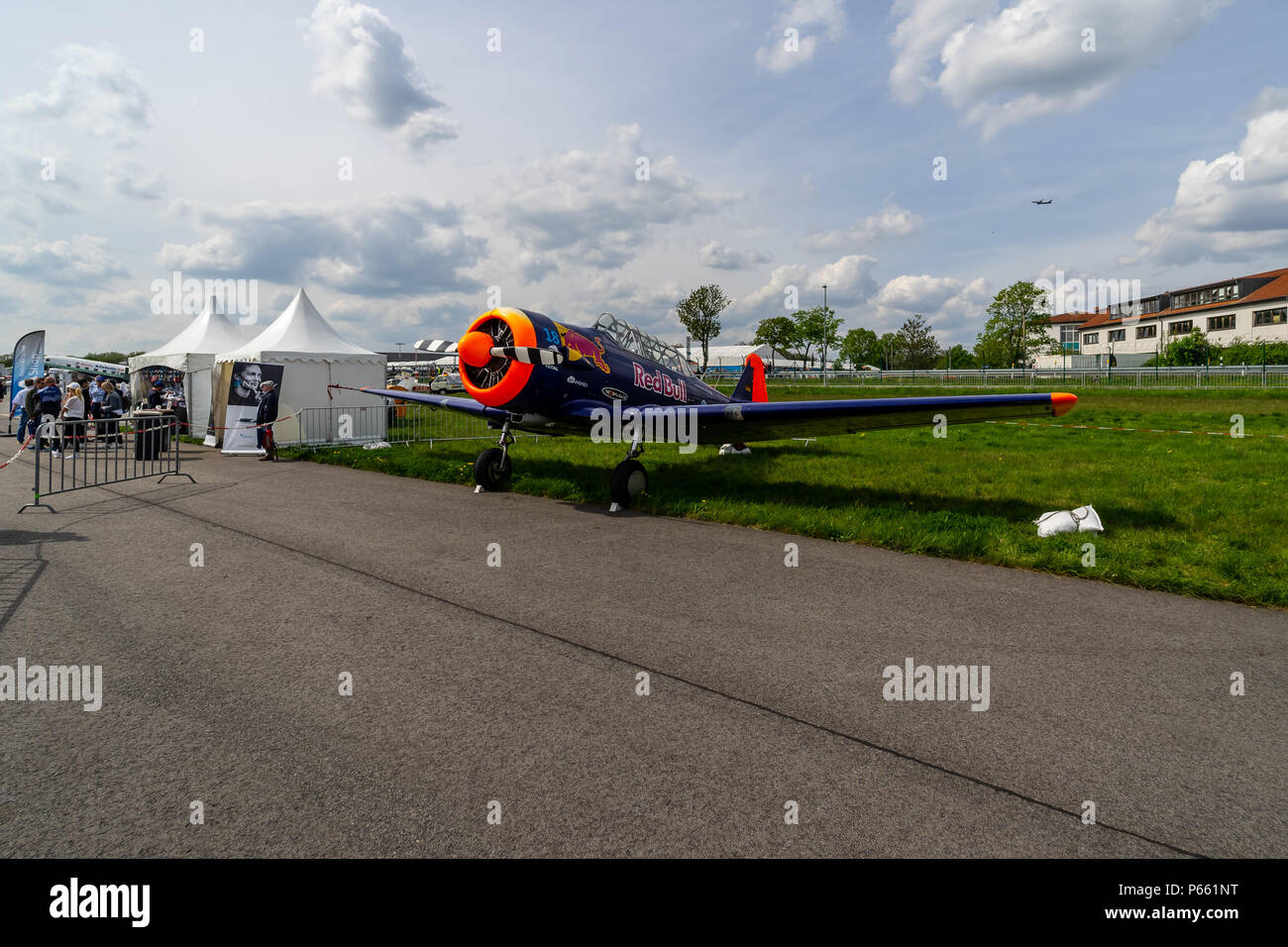 A single-engined advanced trainer aircraft North American T-6 Texan on ...